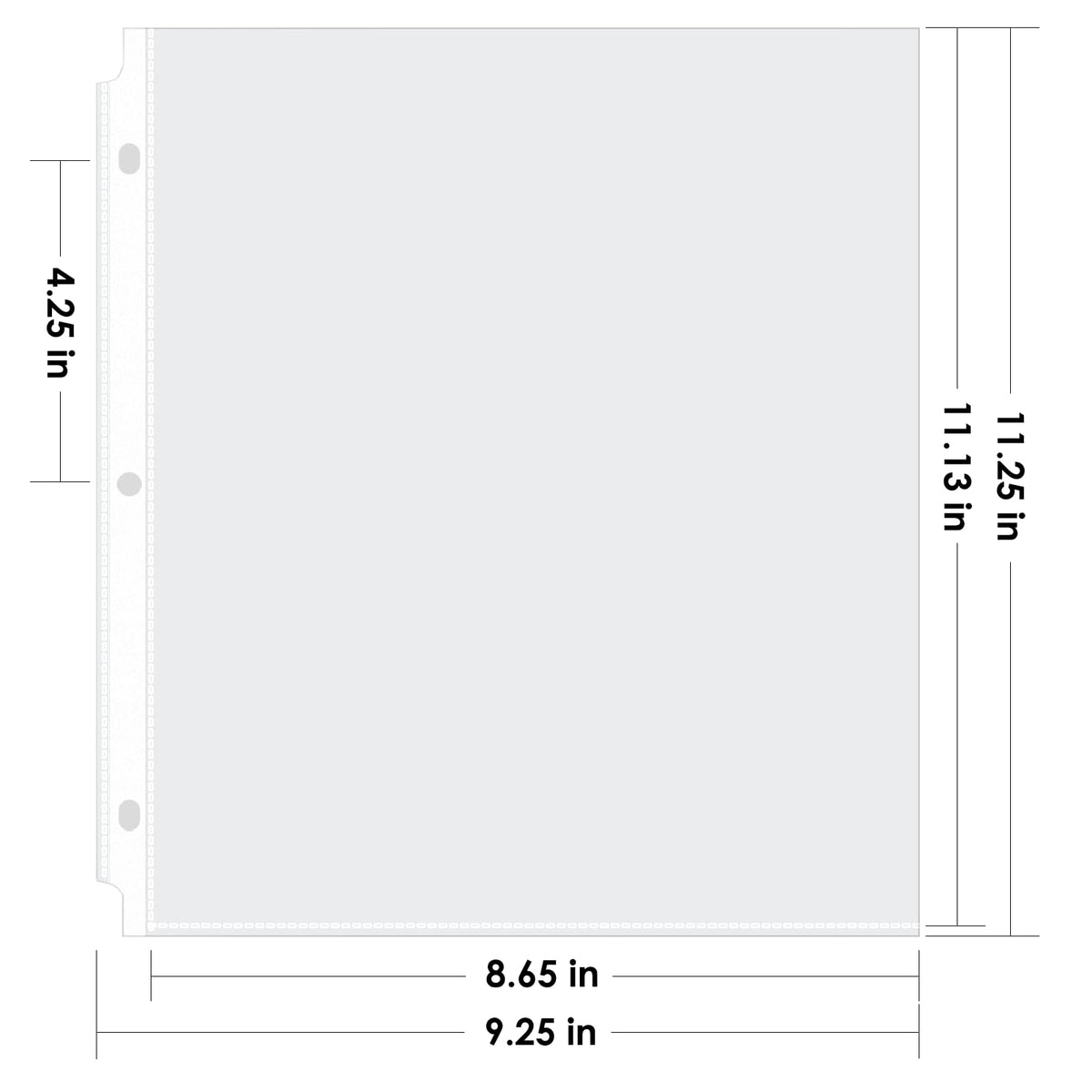[30,50 & 100 Pack] Sheet Protectors 11 x 17 inch, Ledger Size, 3 Ring ...