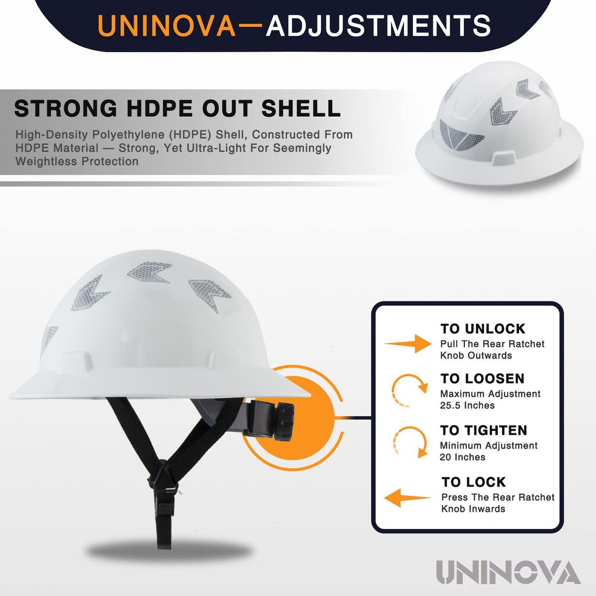 [1 PC] Full Brim Hard Hat, Electrical Class E,ANSI Z89.1 Approved OSHA ...